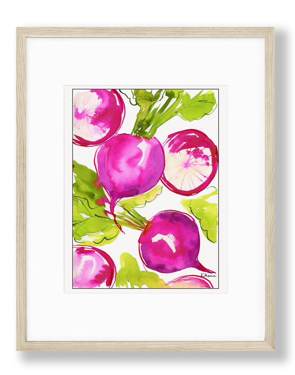 Fine Art Print Fruit and Veg series "Radishes" – Bluemangroveart